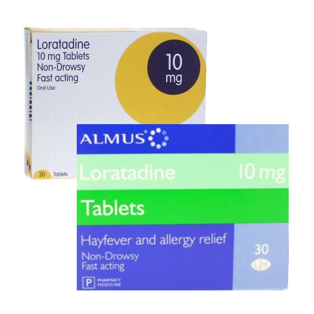6 x 30 Loratadine 10mg Tablets One a Day Hayfever and Allergy Relief ...