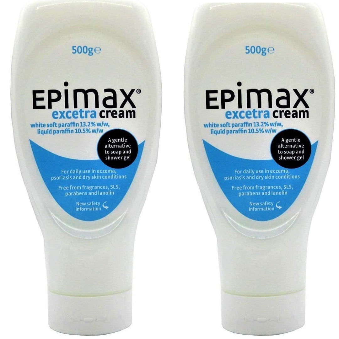 Epimax Excetra Cream 500g x 2- Eczema Psoriasis Dry Skin GSL. – TheChemistOnline