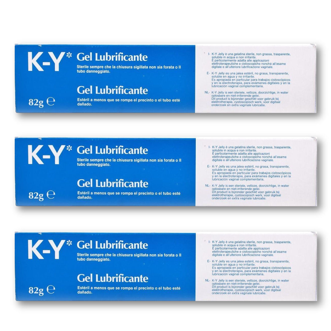 KY Jelly Lubricant Large 82g x 3 Personal Gel Water-Based Non-Stain Dr ...
