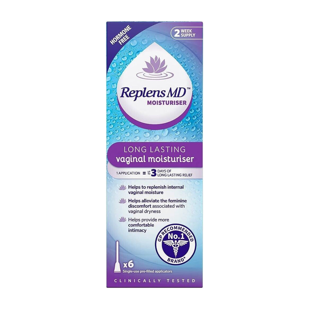 Replens MD Longer Lasting Vaginal Moisturiser - 6 Single Prefilled App ...
