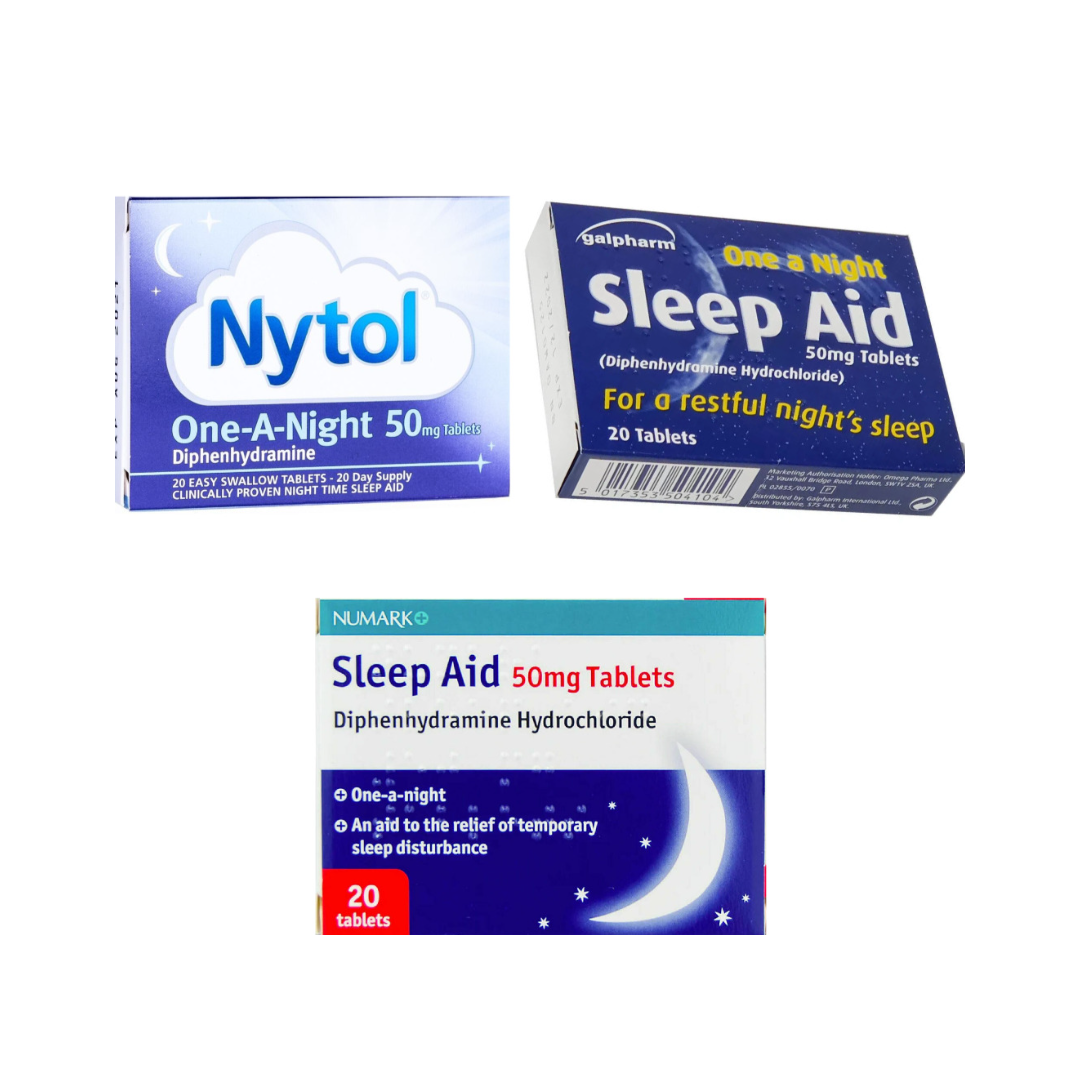 One a Night Sleep Aid Diphenhydramine 20 x 50mg - Nytol, Careway, Galp ...